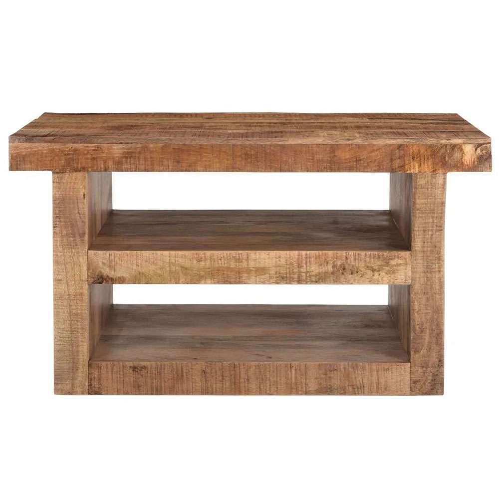 Dakota Mango Wood TV Unit, Indian Light Natural Rustic Finish, Medium ...