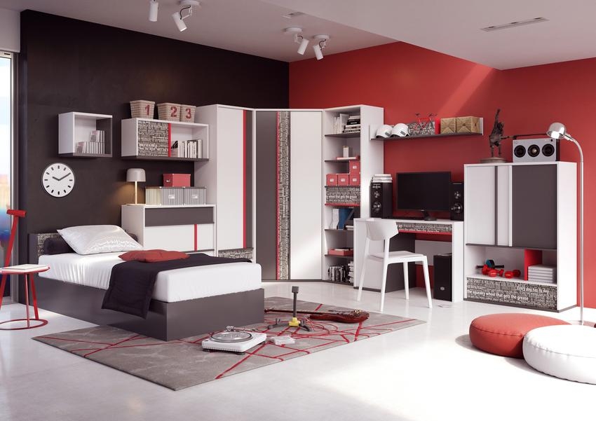 Philosophy White and Graphite Computer Desk