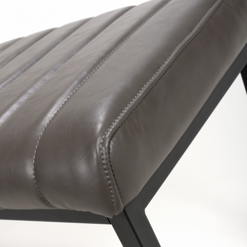 Buy Archer Grey Leather Bench The Furn Shop